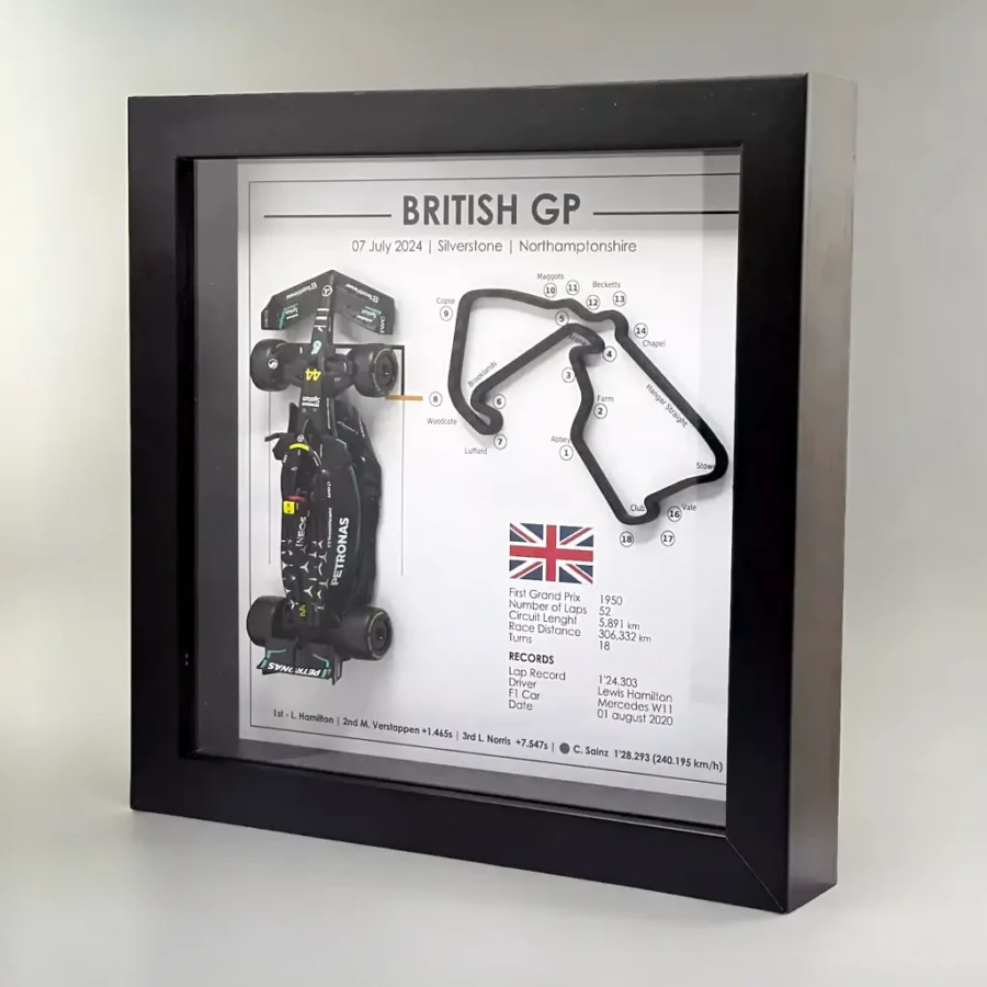 Victoire de Lewis Hamilton à Silverstone 2024 - Collection Art 3D